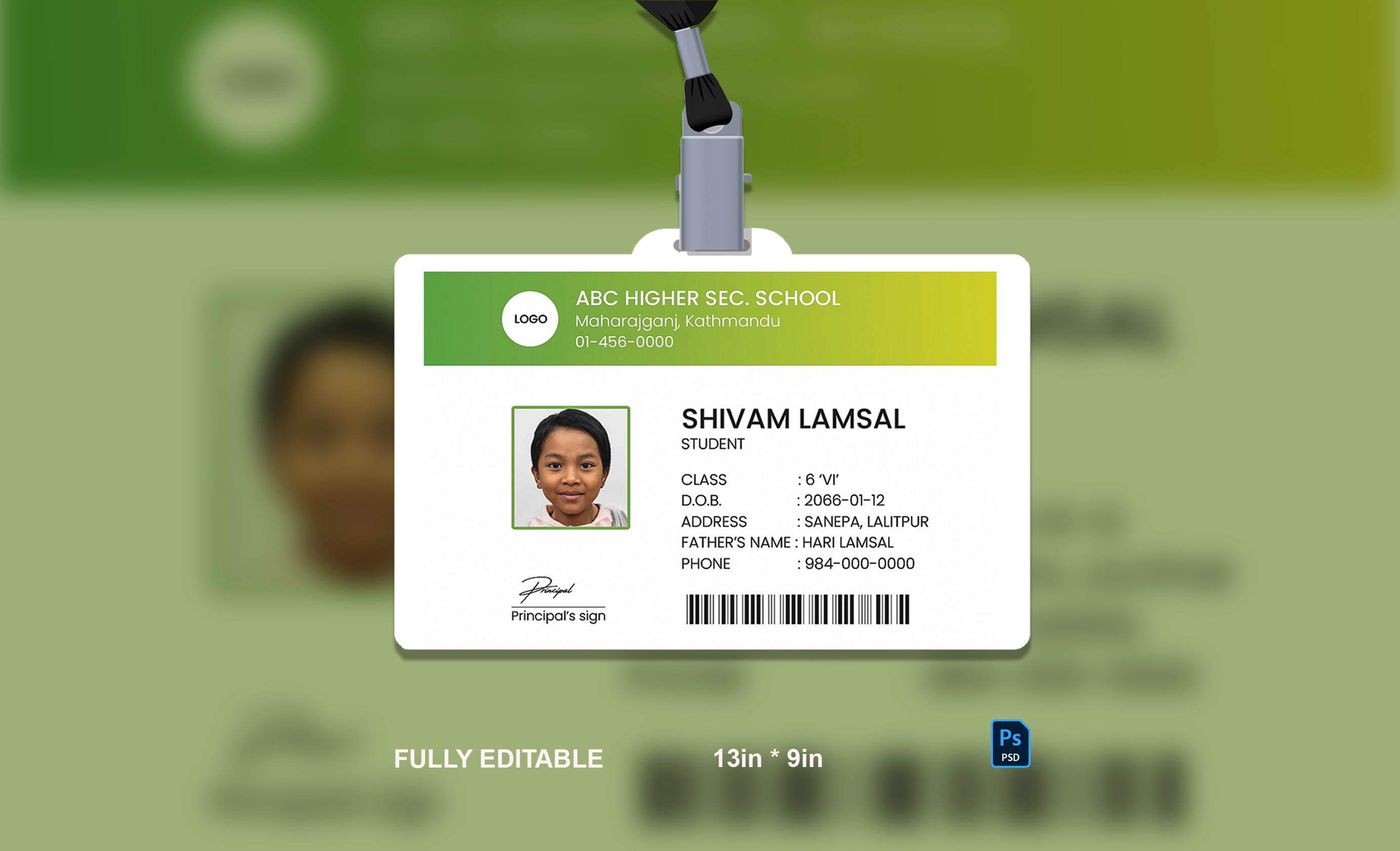 Best Student ID Card Design Templates | Easy Customization at Goonji ...